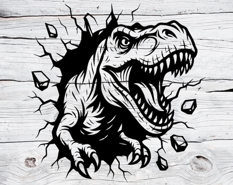 T Rex Scratch Svg, Roaring Dinosaur Svg Png, Tyrannosaurus Clipart for ...