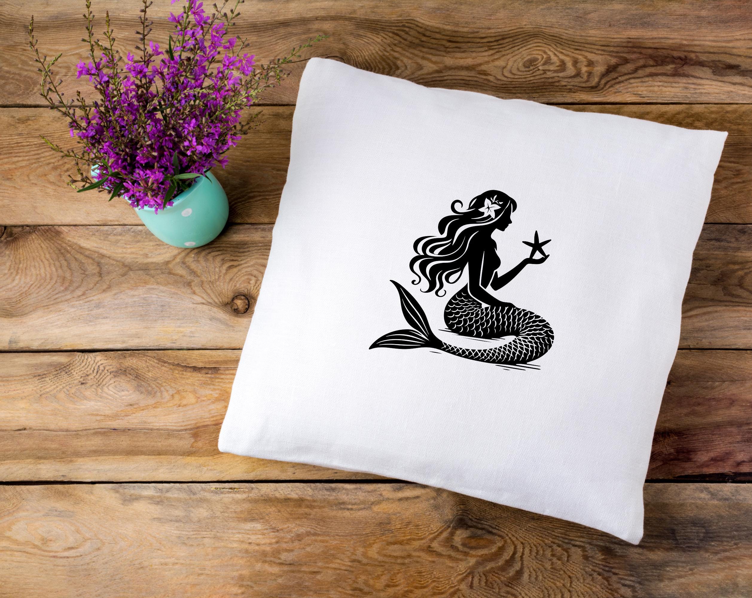 Mermaid Svg, Mermaid Cut Files, Mermaid Starfish Clipart, Mermaid ...