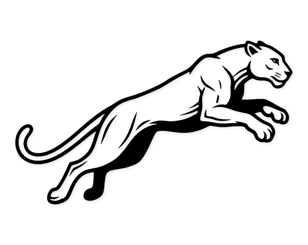 Panther Outline Svg Png: Clean Bold Design for Cricut Cuts - Etsy