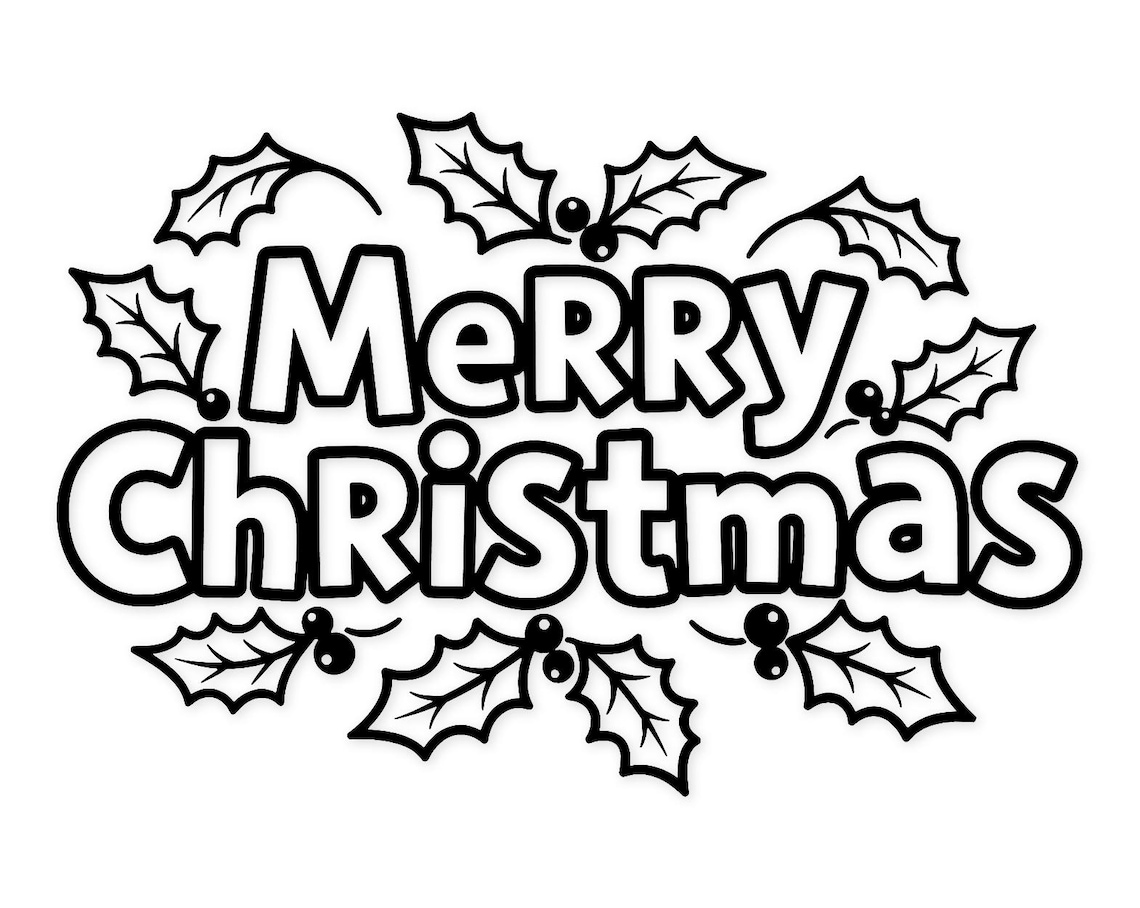 Merry Christmas Text Svg Png: Cut Ready Digital Design for Cricut ...