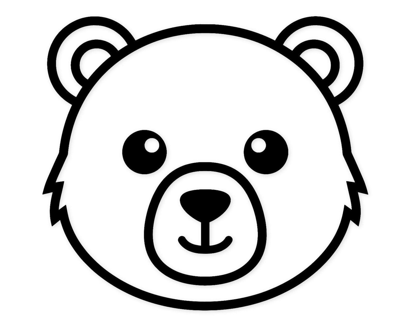 Cute Bear Face Svg Png: Cut Ready Digital Design for Cricut Silhouette ...