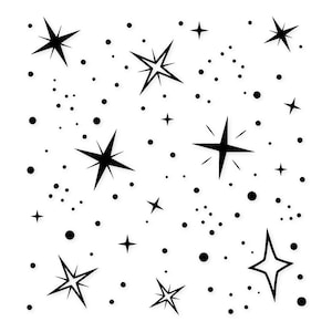 Star Pattern Digital Artwork: Svg Png Line Art Design - Etsy