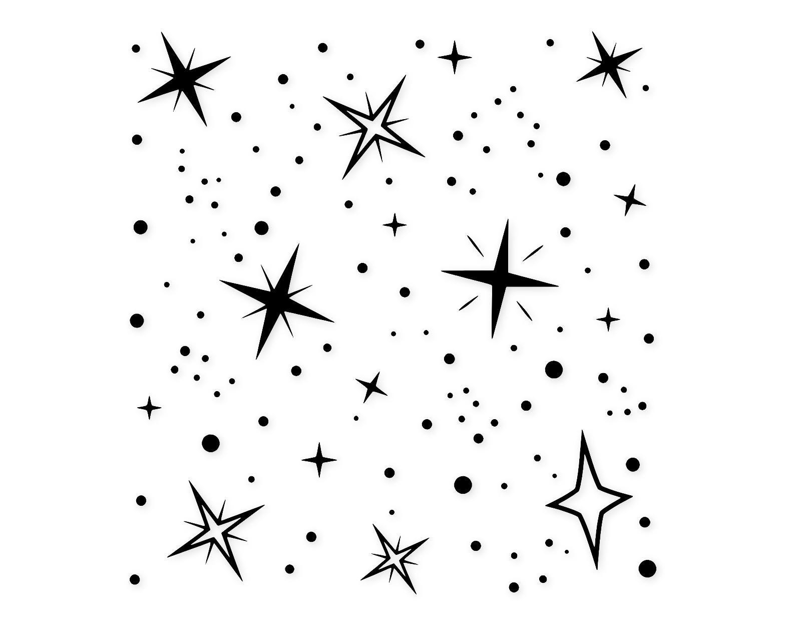 Star Pattern Digital Artwork Svg Png Line Art Design Etsy