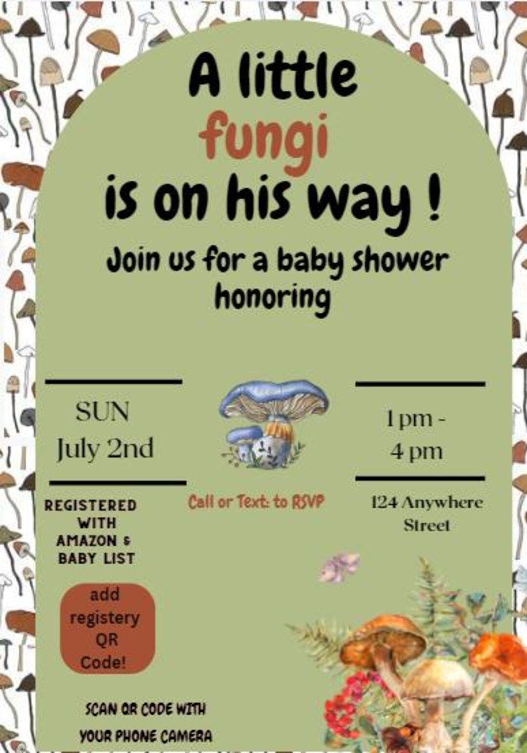 Custom Little Fungi Baby Shower Pack - Etsy