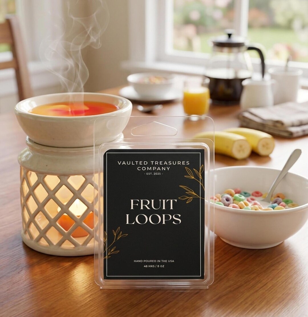 Fruit Loops Wax Melts – Nostalgic Cereal Scent, Orange, Cherry, Vanilla ...