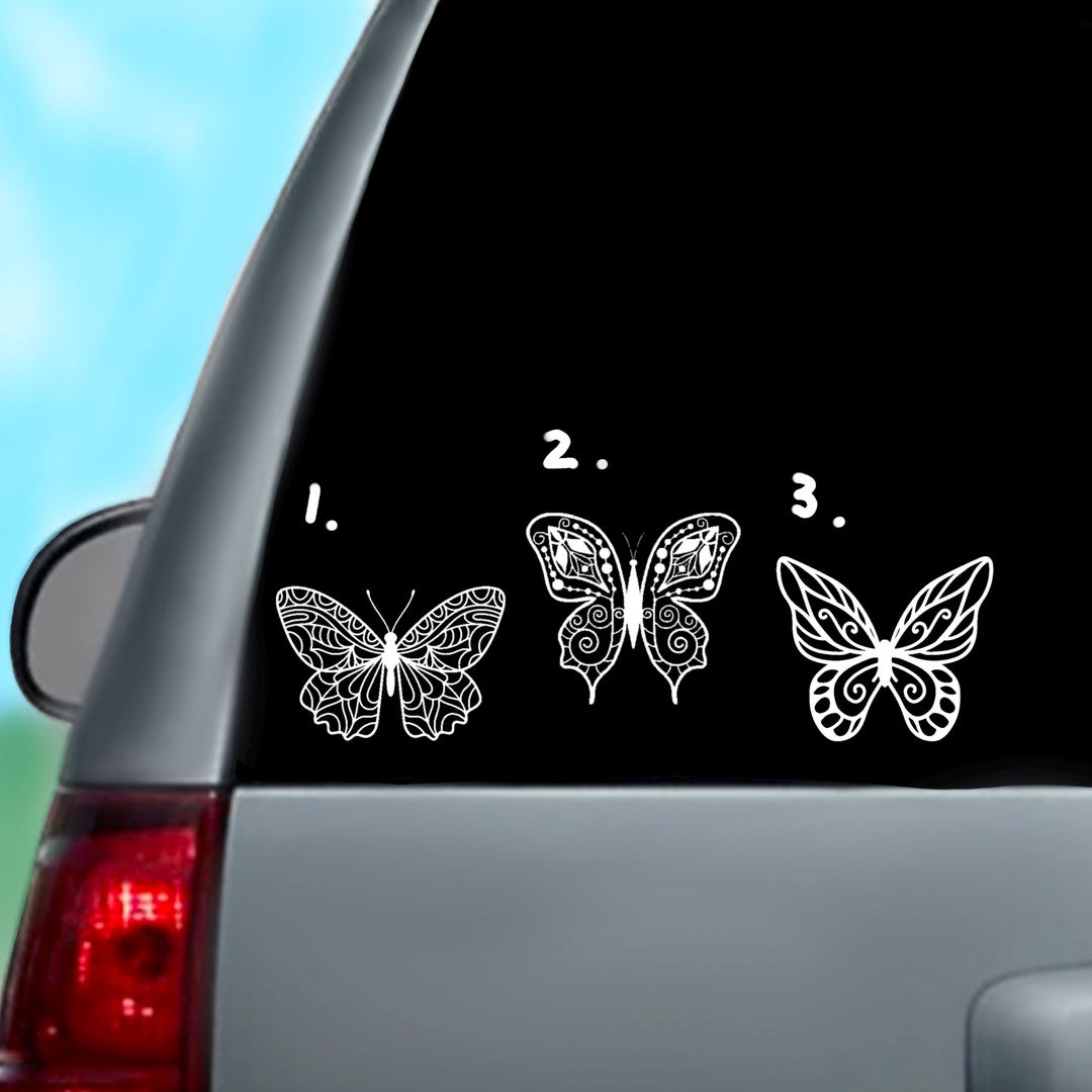 Boho Pretty Butterfly Sticker Decal | Car Sticker Decal | Window Decal ...