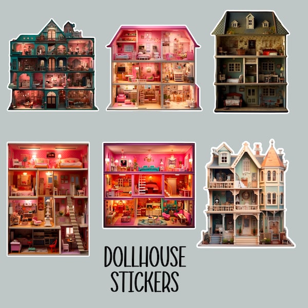 Dollhouse Stickers - Etsy