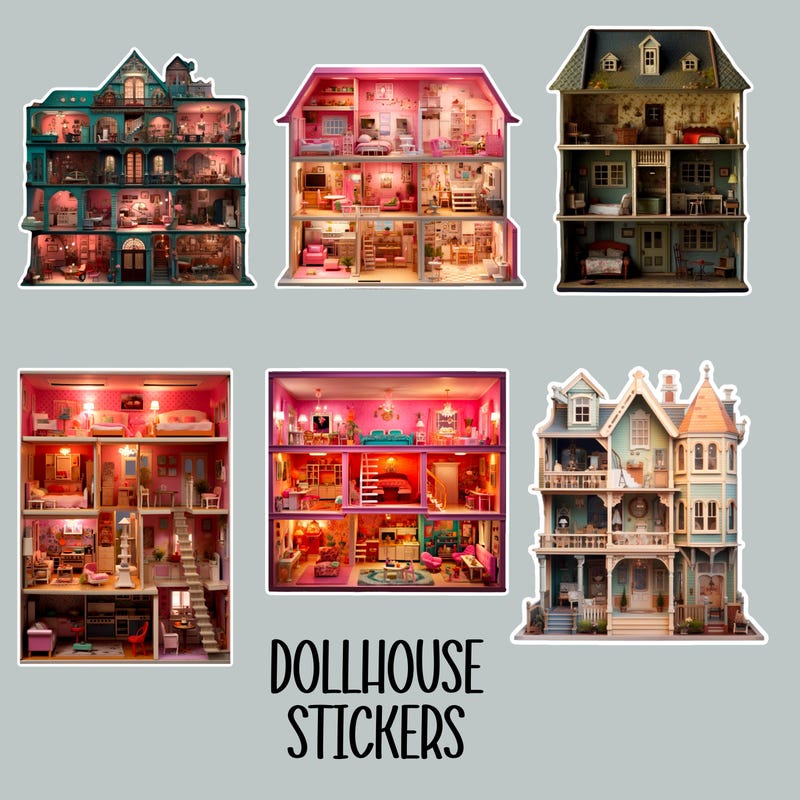 Dollhouse Stickers - Etsy