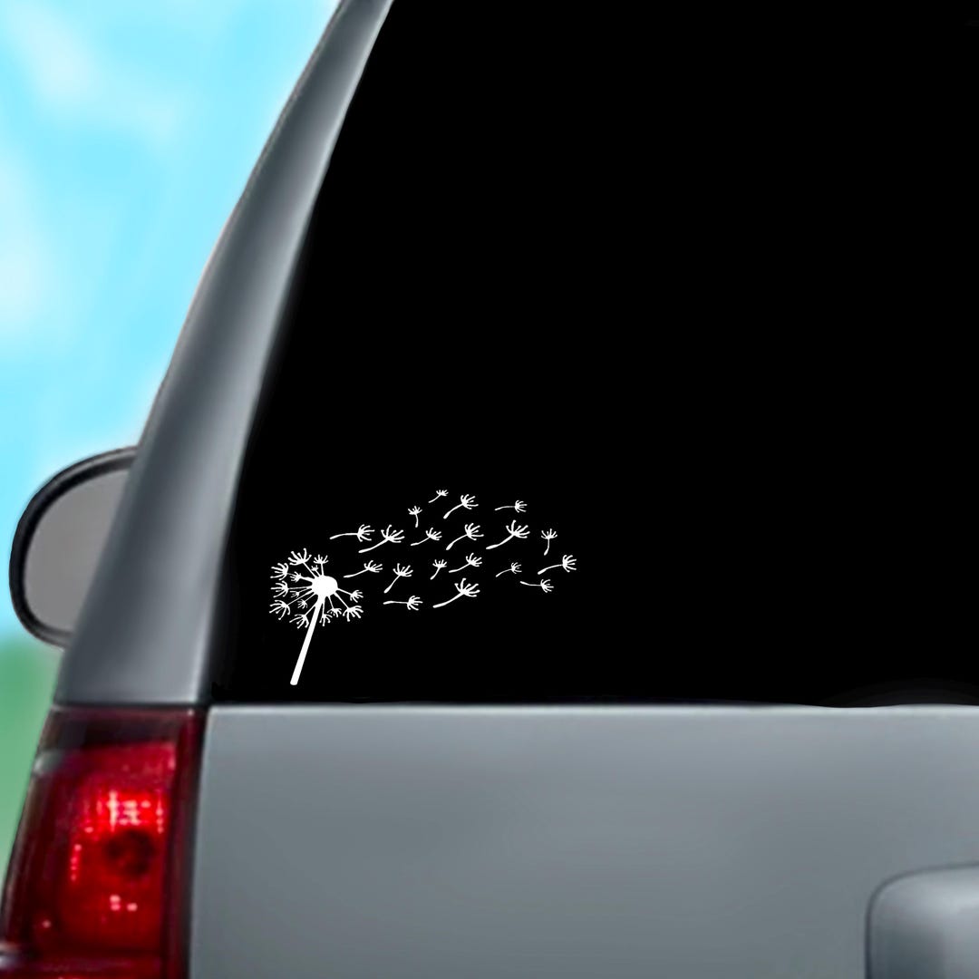 Boho Pretty Dandelion Blowing in the Wind Sticker Decal | Car Sticker ...