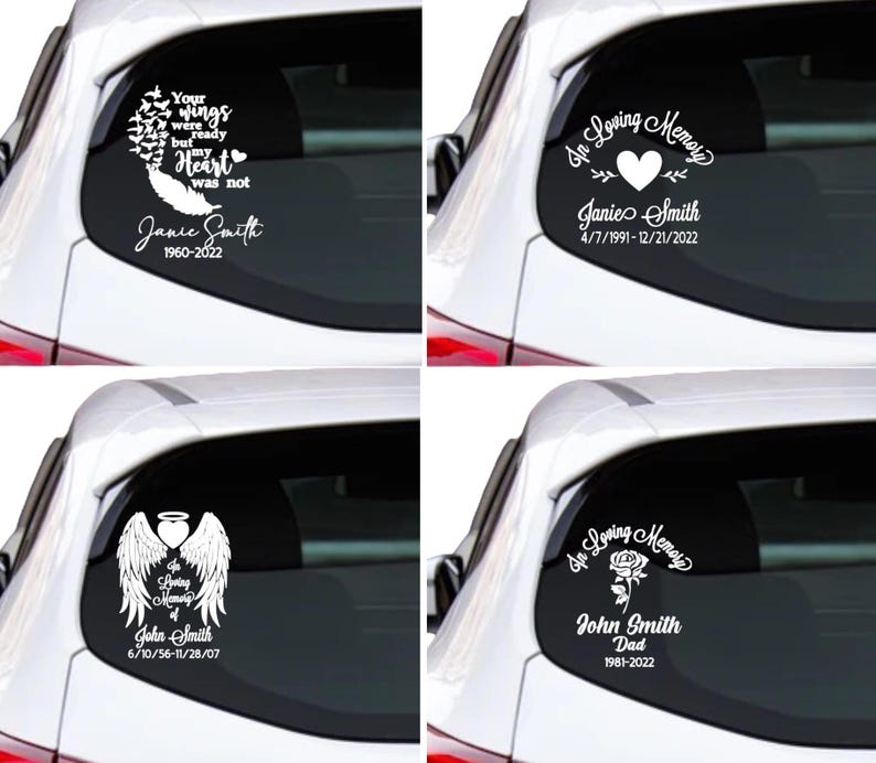 Memorial Decal in Loving Memory | Car Sticker Decal | Window Decal ...