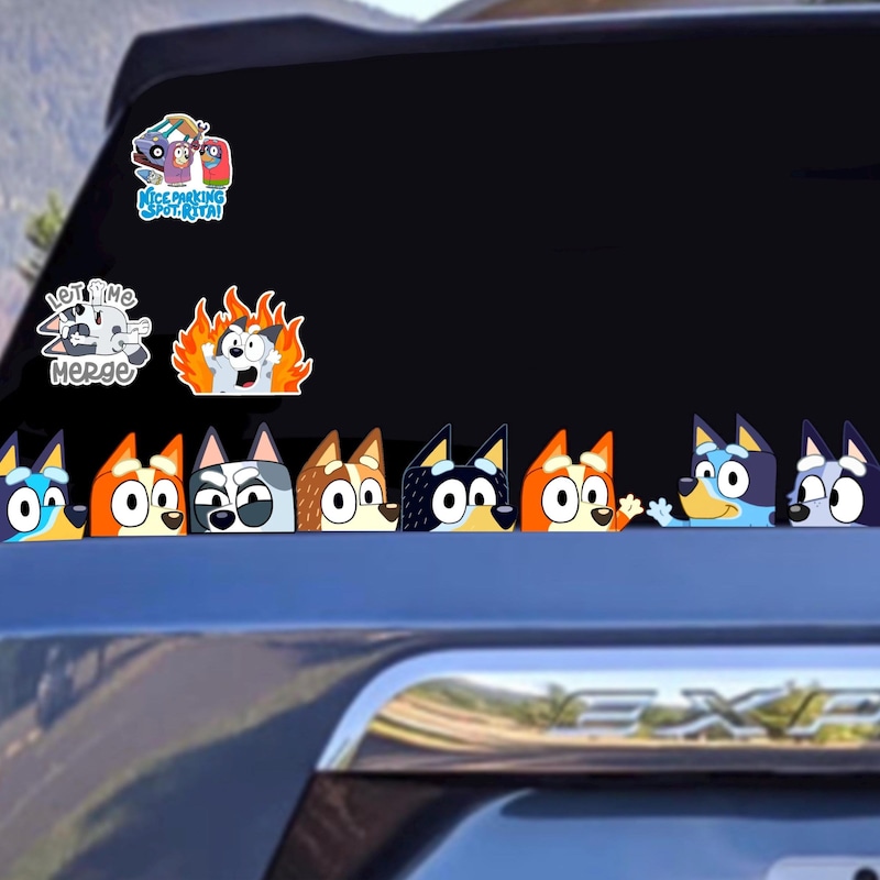 Bluey Cars Stickers - Etsy