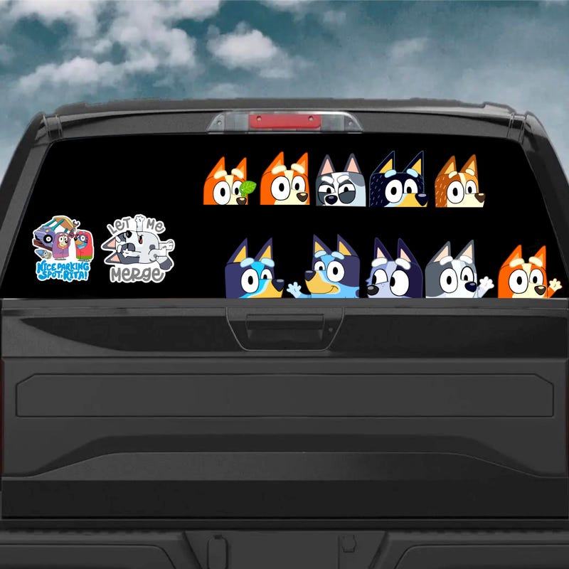 Car Window Decals Peeking Dog - Etsy