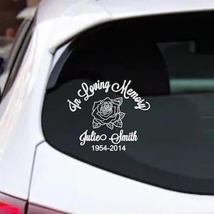 Memorial Decal in Loving Memory | Car Sticker Decal | Window Decal ...