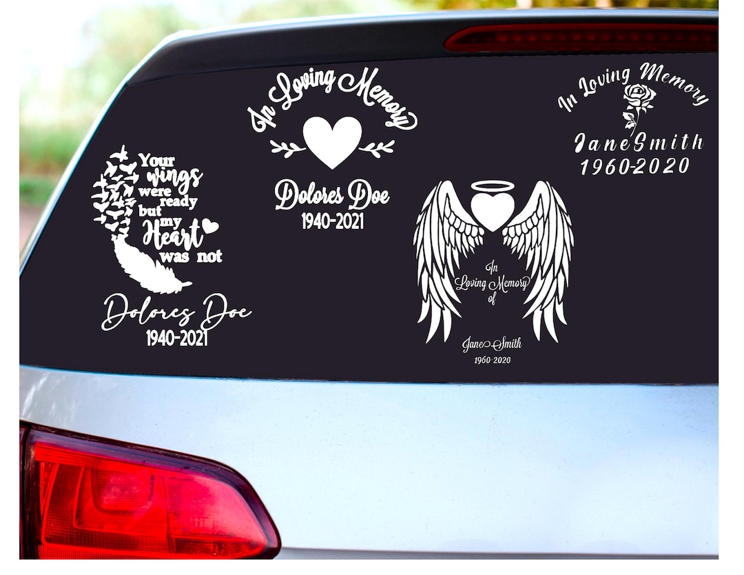 Memorial Decal in Loving Memory | Car Sticker Decal | Window Decal ...