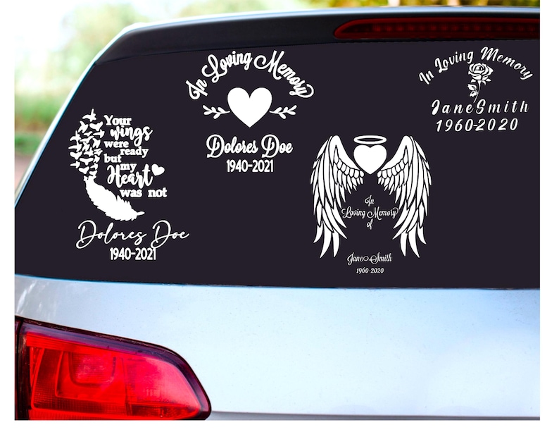 Memorial Decal in Loving Memory | Car Sticker Decal | Window Decal ...