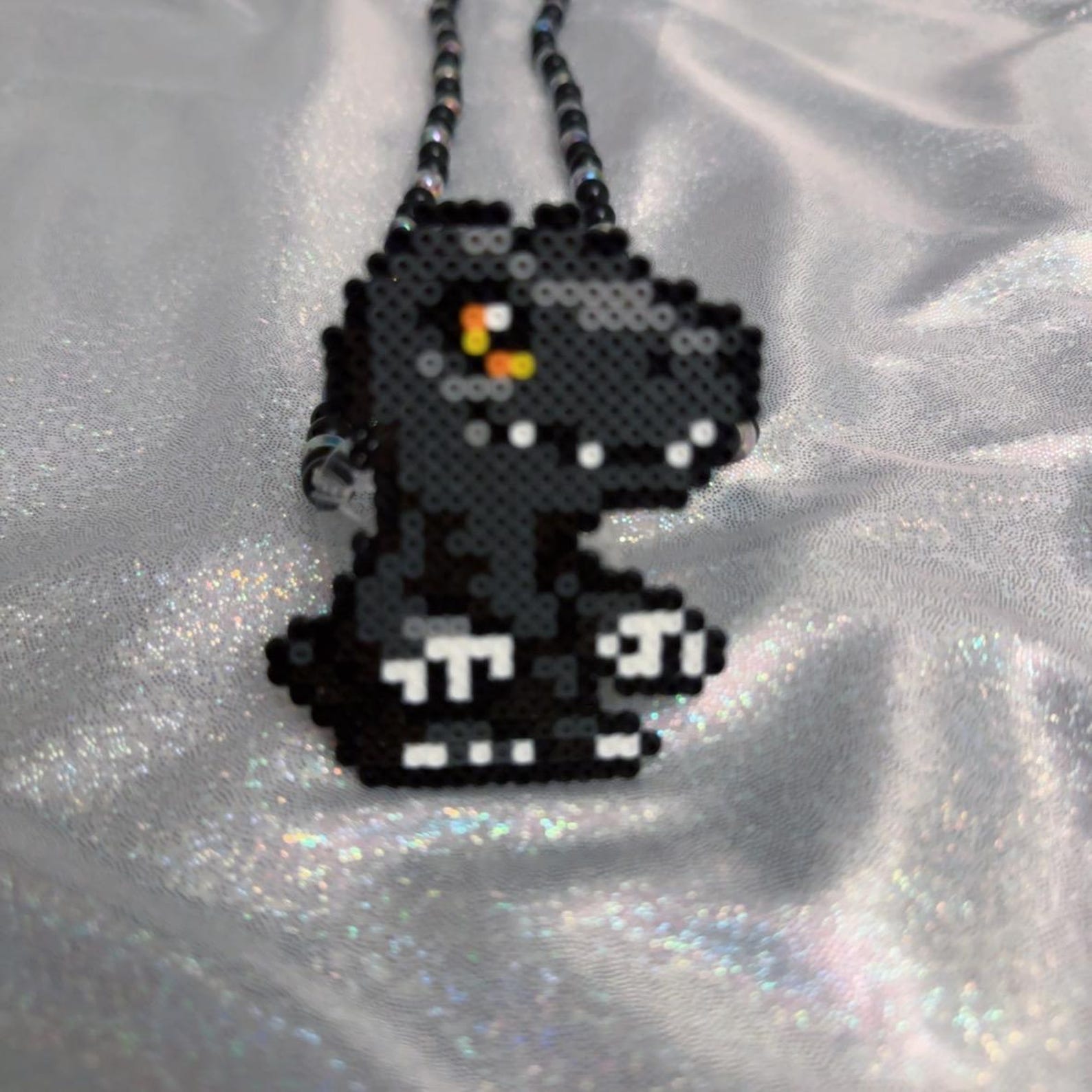 Dinosaur rave Led Perler Pacifier Necklace - Etsy