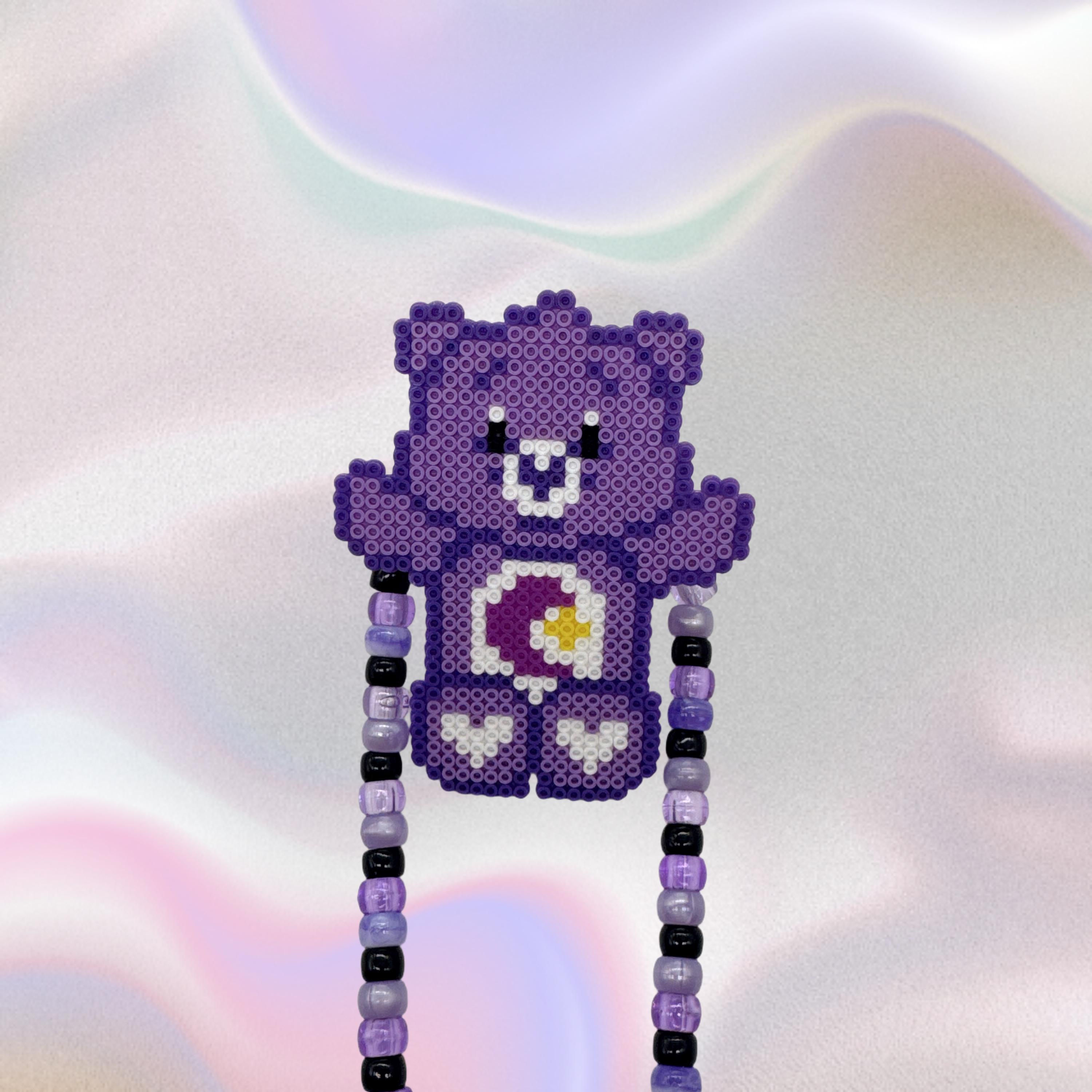 Carebear Perler Led Pacifier Necklace|beaded Jewelry Rave Outfit EDM ...