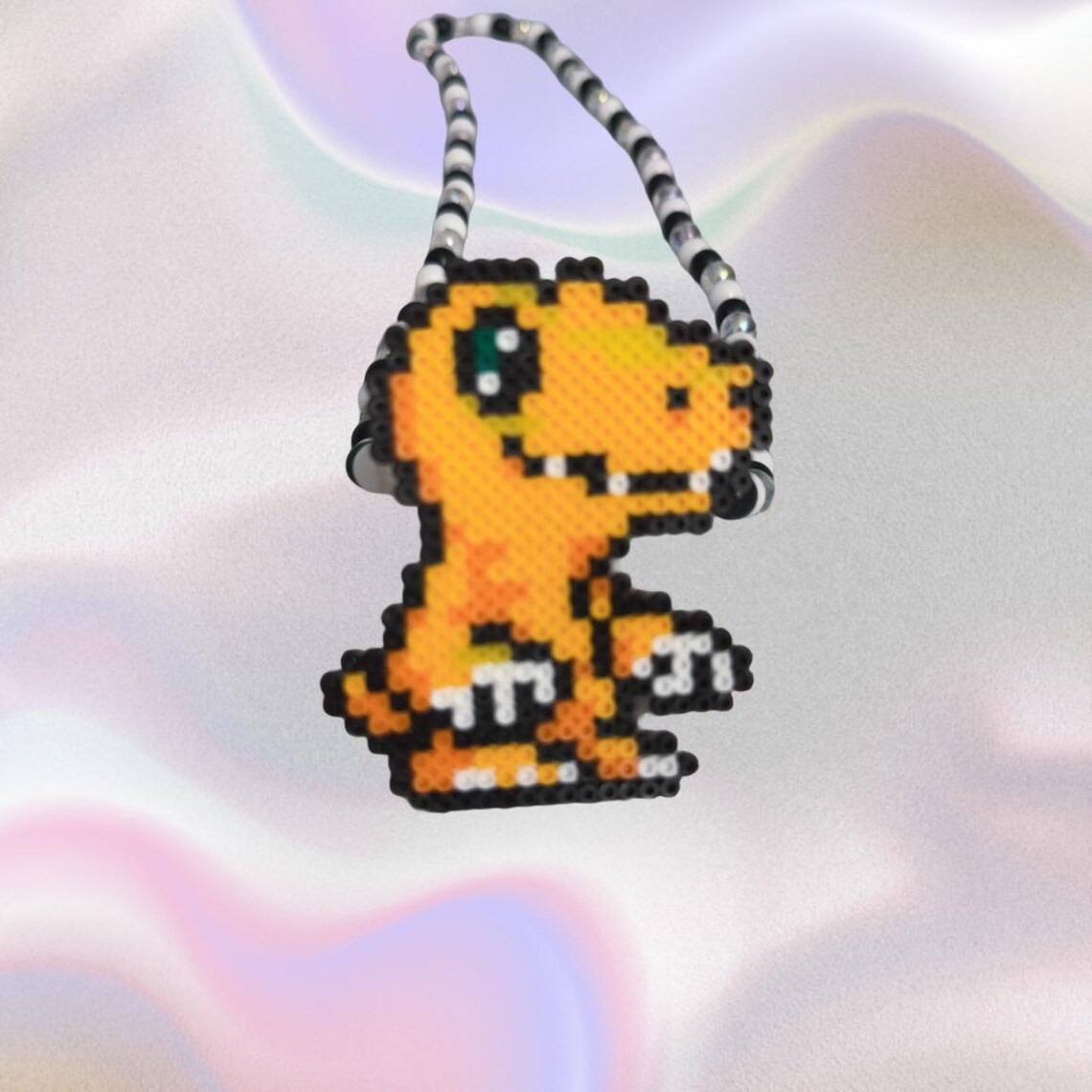 Dinosaur Perler Led Pacifier Necklace|beaded Jewelry Rave Outfit EDM ...