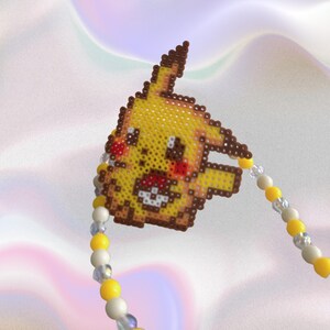 Pikachu Perler Led Pacifier Necklace|beaded Jewelry Rave Outfit EDM ...