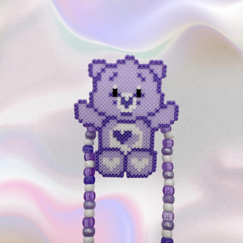Carebear Perler Led Pacifier Necklace|beaded Jewelry Rave Outfit EDM ...