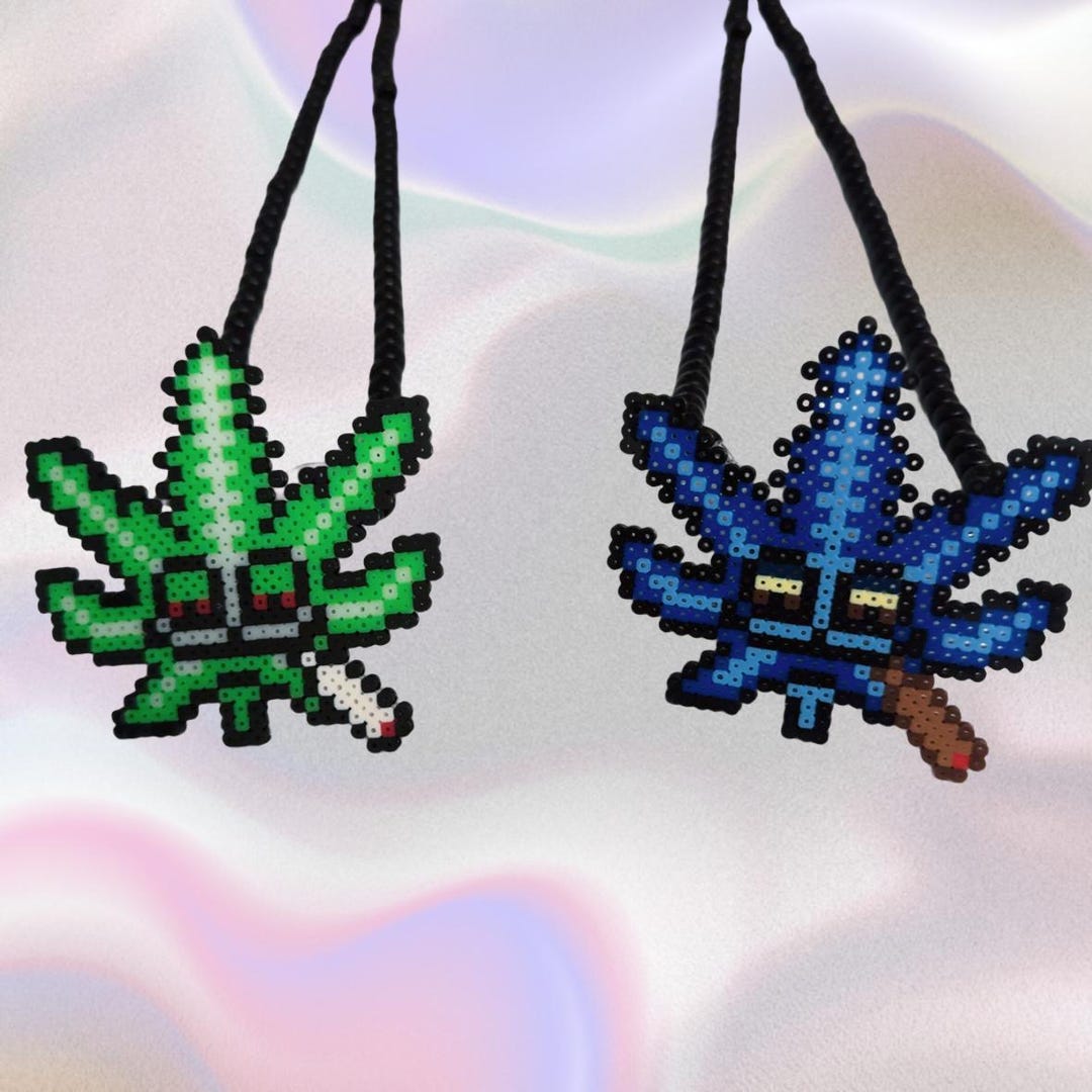 Leaf Perler Led Pacifier Necklace|beaded Jewelry Rave Outfit EDM ...