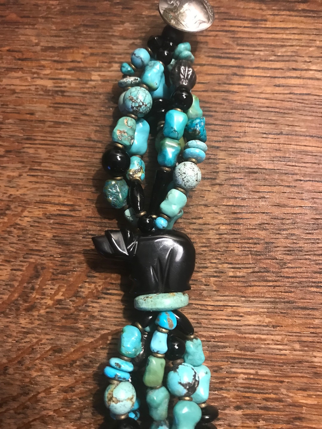 Beautiful Vintage Native American Southwestern Five Strand Turquoise ...