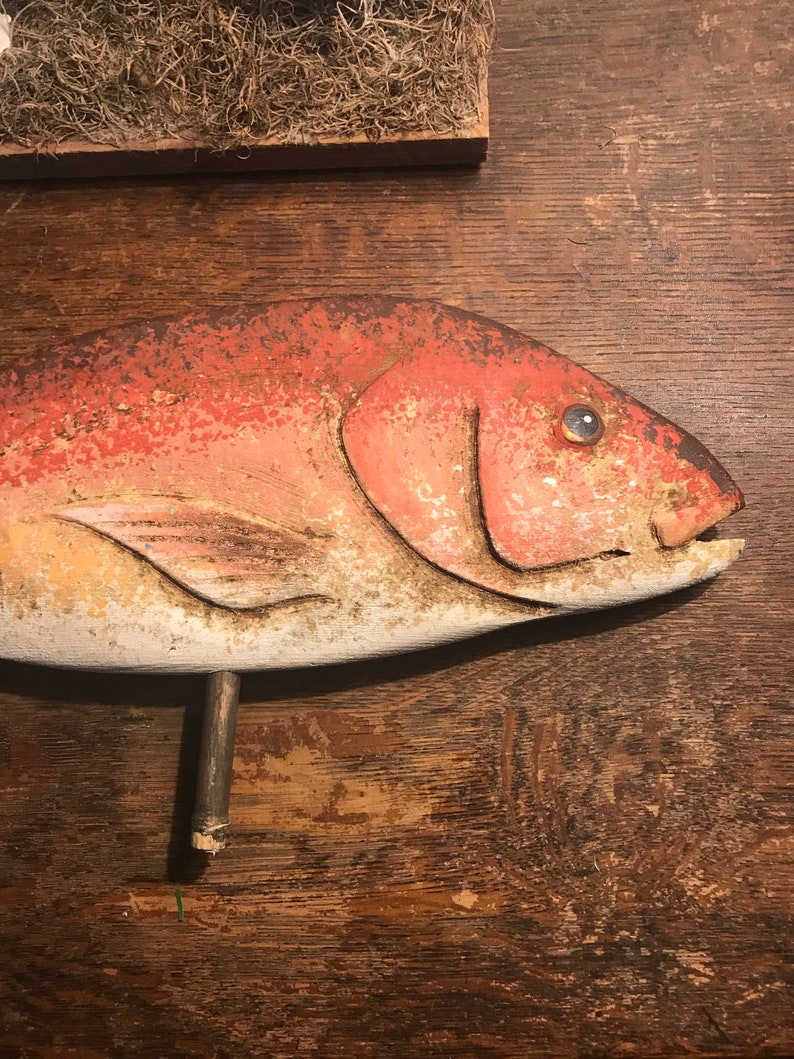 Vintage Randy Hofmann Large Signed Carved Wooden Fish Painted - Etsy