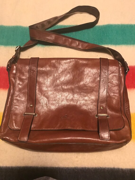 Vintage Christina Rui Large Leather Messenger Laptop Briefcase - Etsy