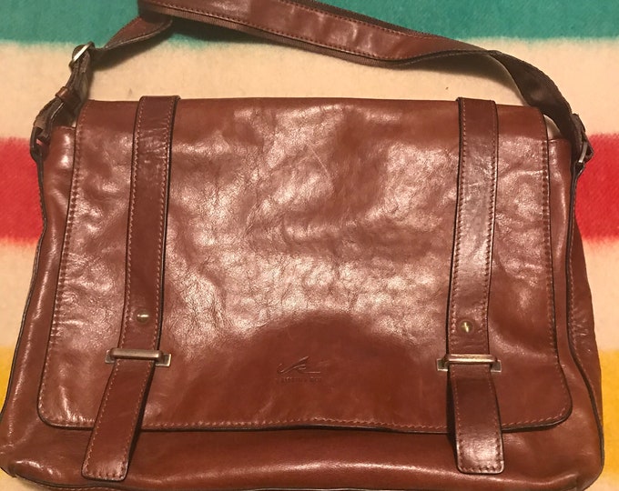 Vintage Christina Rui Large Leather Messenger Laptop Briefcase Bag - Etsy