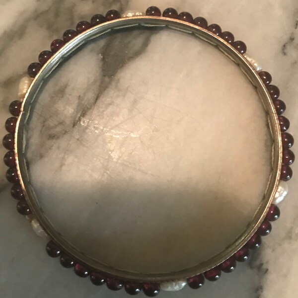 Garnet Bangle - Etsy