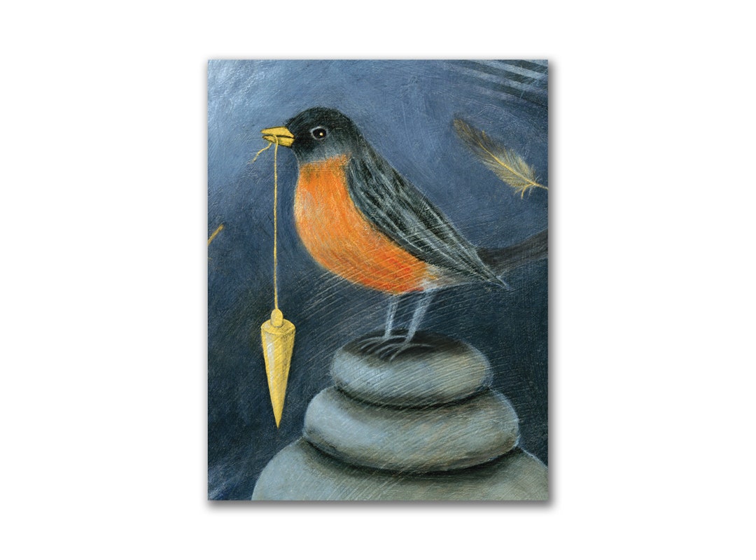 Guided - Greeting Card With Robin Finding Balance and Inner Peace - Etsy