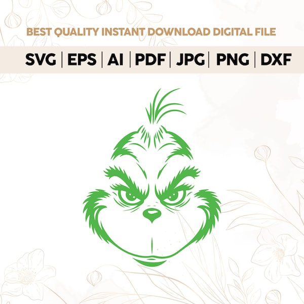 Grinch Mask Svg - Etsy