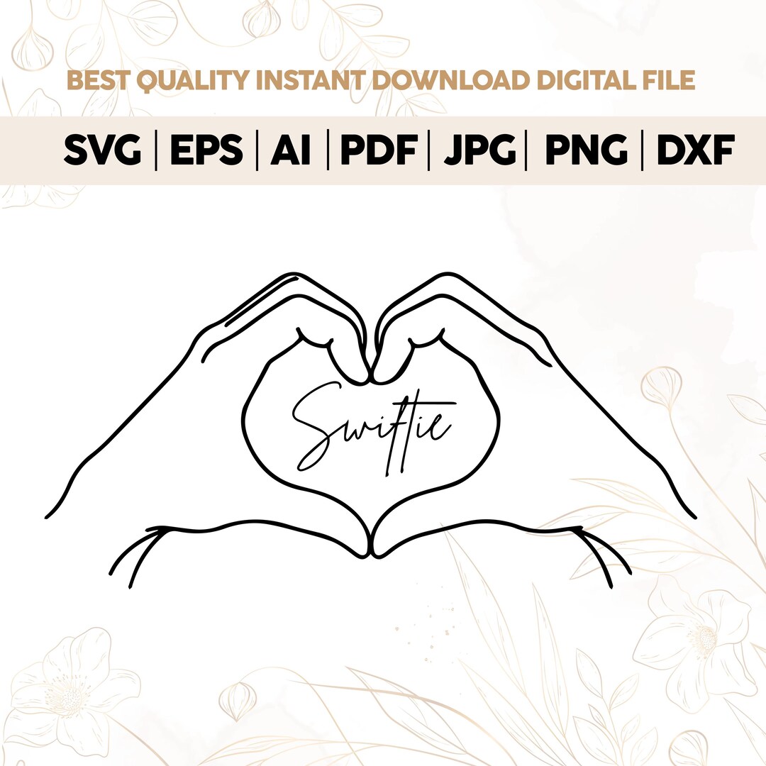 Swift Heart Hands Svg,eras Tour Png,love Hands Svg,teenager Svg,heart ...