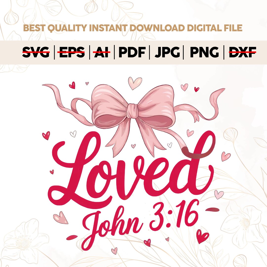 Amado Juan 3:16 Png Svg,Coqueta Lazo San Valentin Amado Png,Retro San ...