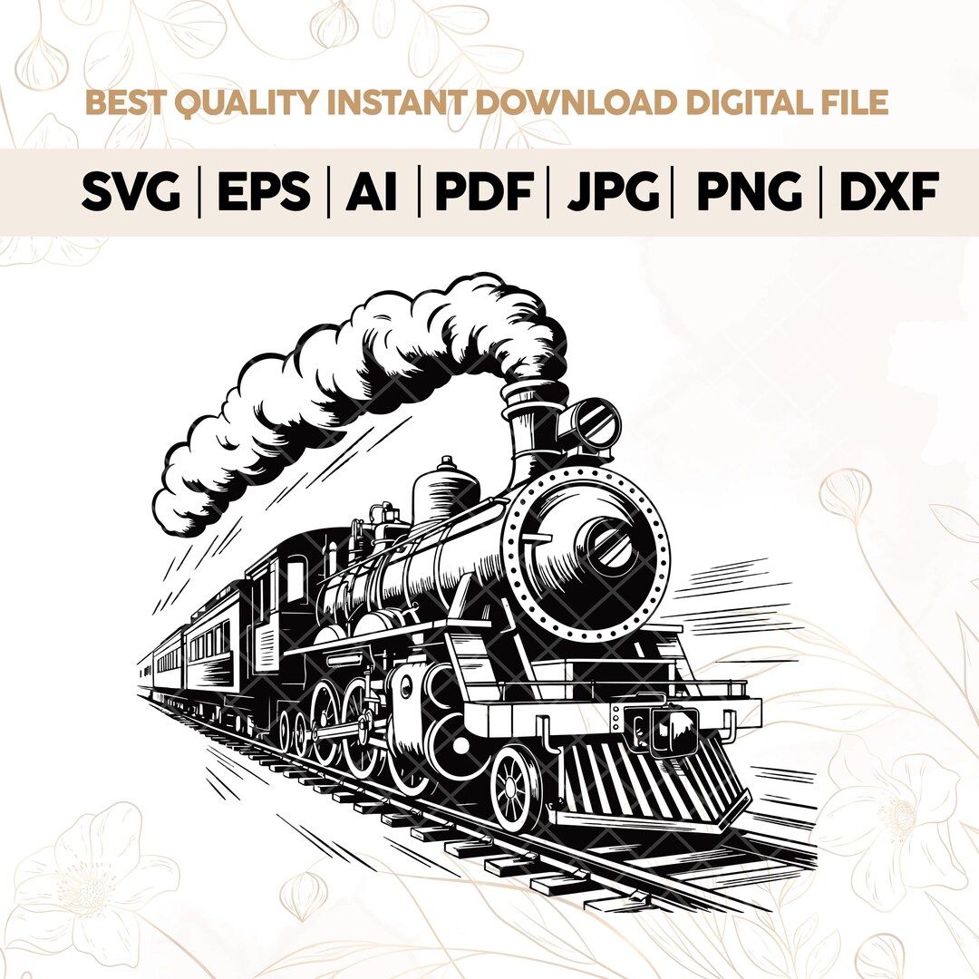 Train Svg & Png, Train Clipart, Train Vector Image, Locomotive ...