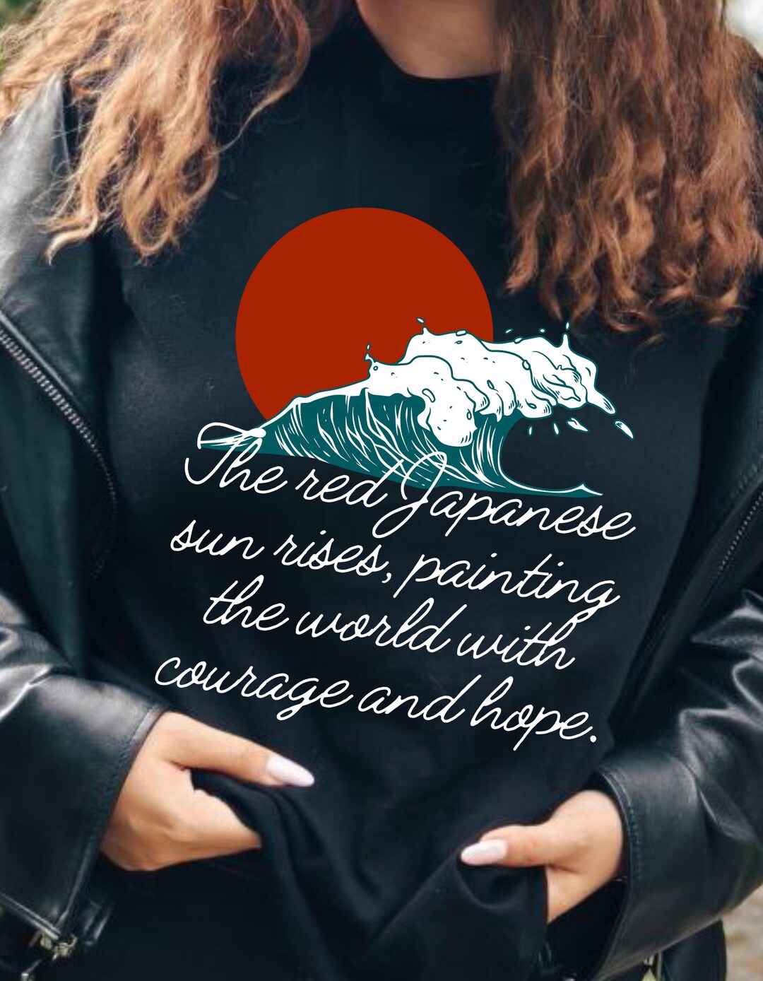 The Red Japanese Sun. Zen Japanese Sun T-shirt – Meditative Style ...