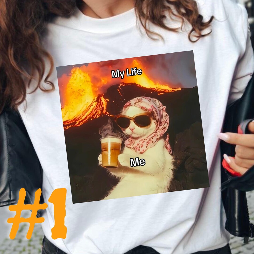 Meme T-shirt Gift for Woman Goofy Ahh Cats Tee Shirt Trendy Summer ...