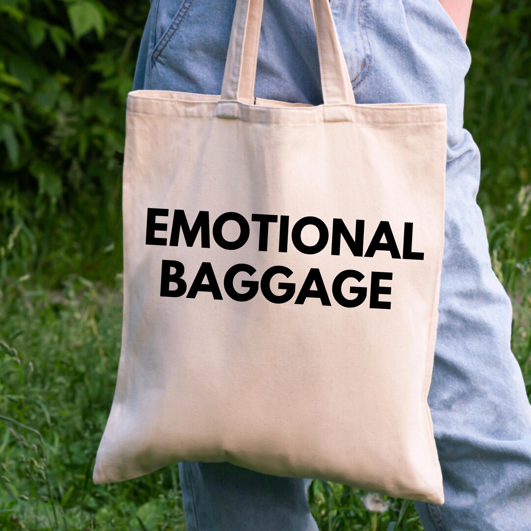 Emotional Baggage Tote Bag, Funny Tote Bags, Mental Health Totes ...