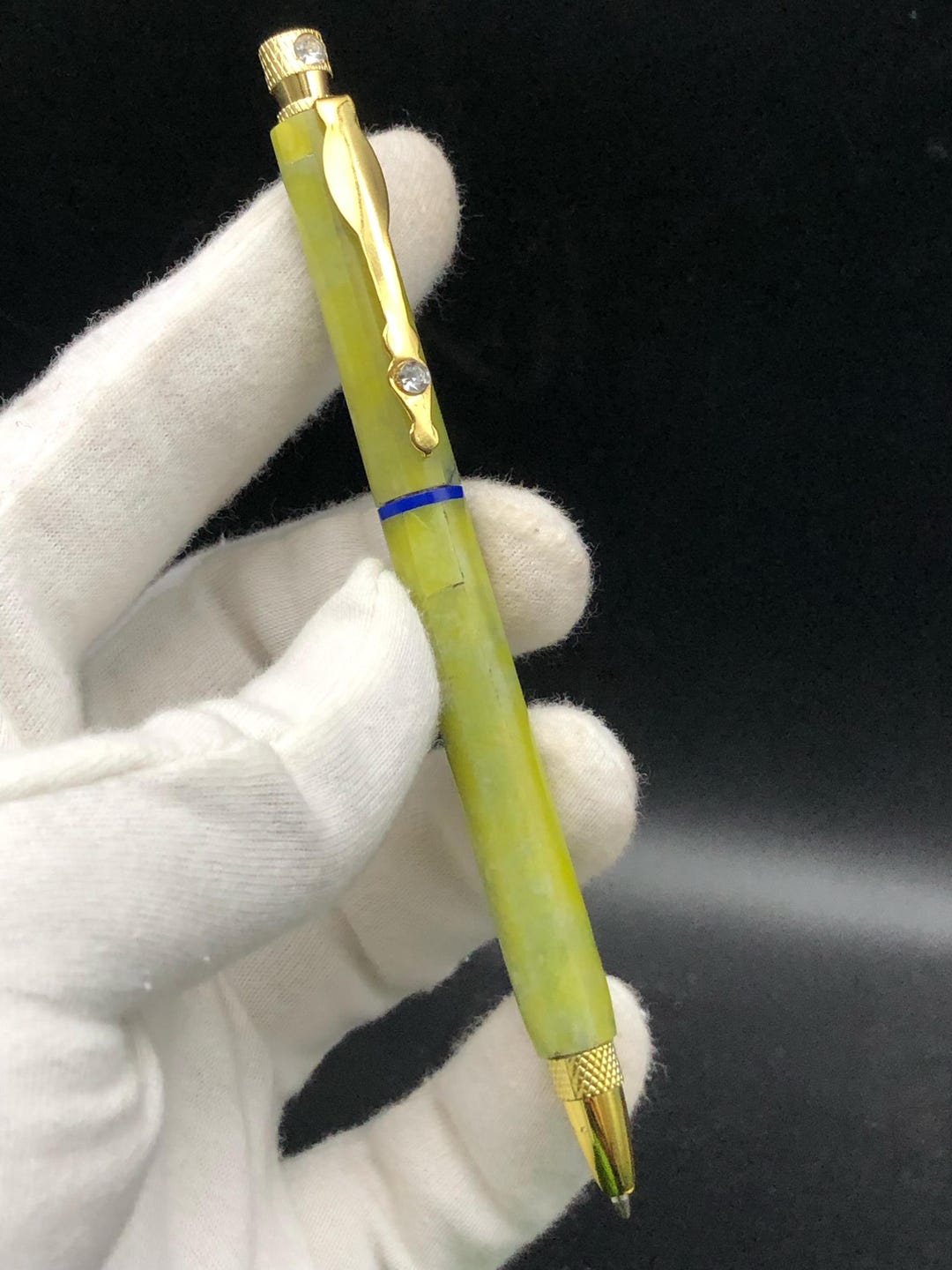 Best Quality Green Color Jade Pen,green Stone Pen. 16 Gram - Etsy