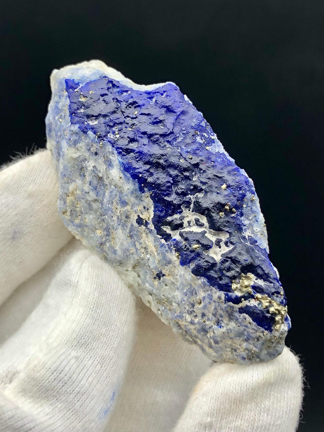 Natural Blue Lapis Lazuli Specimen With Golden Pyrite on Matrix, Blue ...