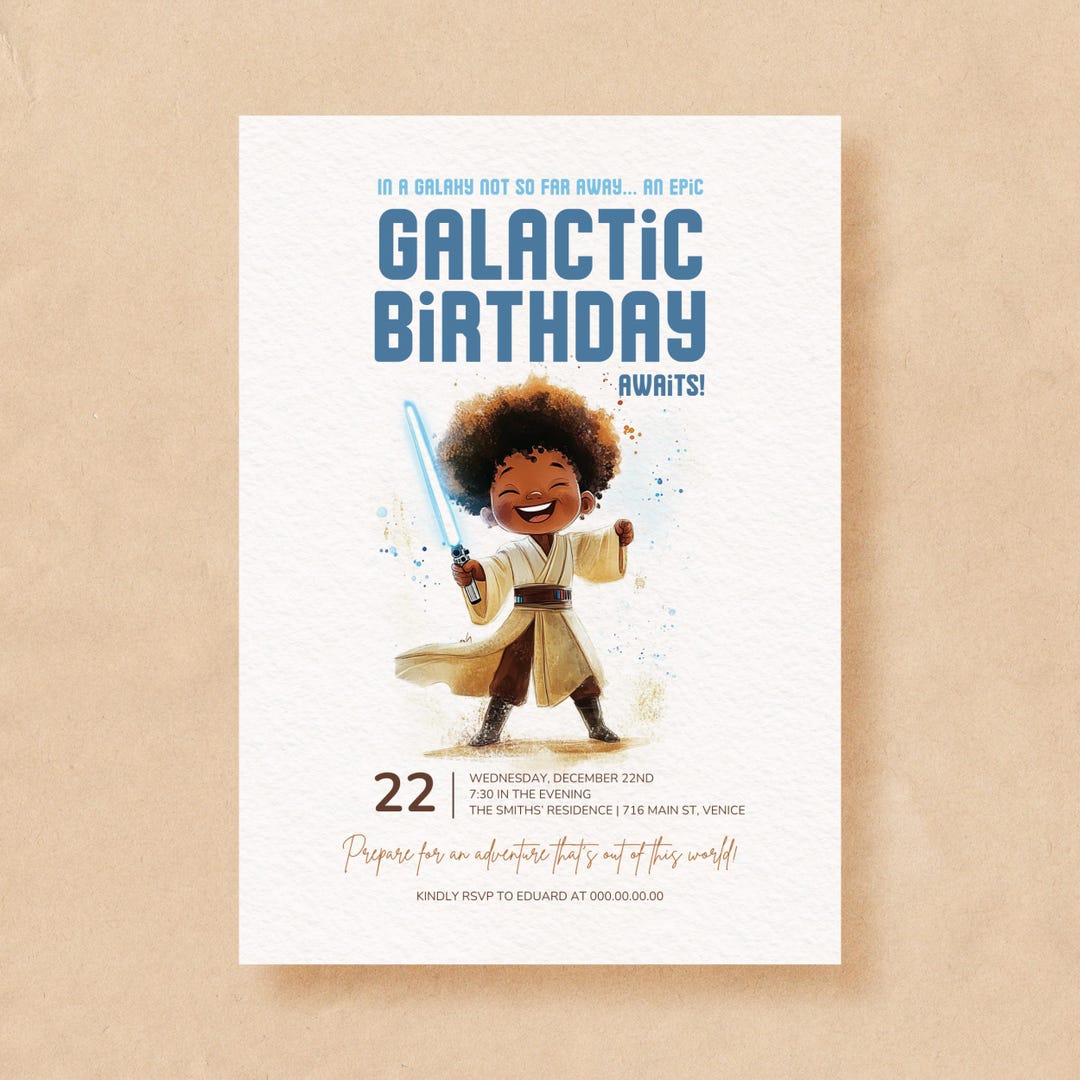 Editable Galactic Birthday Invitation Space Hero Master Instant ...