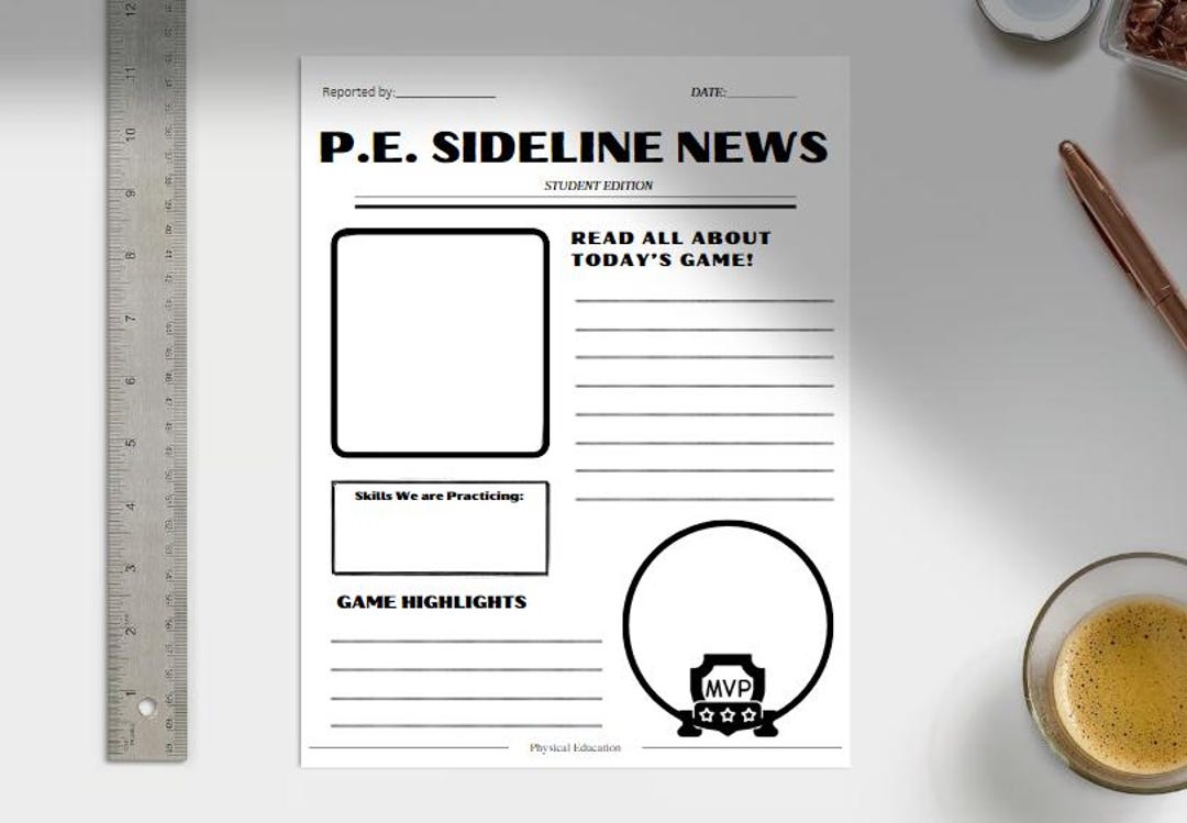P.E. Sideline News Activity: Injured Student Newsletter (PDF) - Etsy