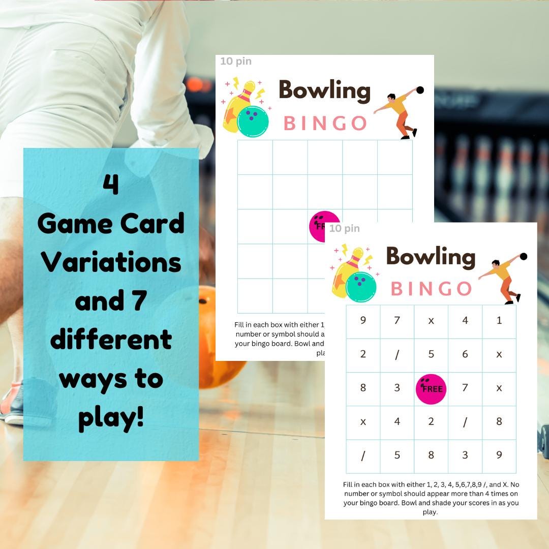Bowling BINGO Game: Physical Education Activity (digital Download PDF ...