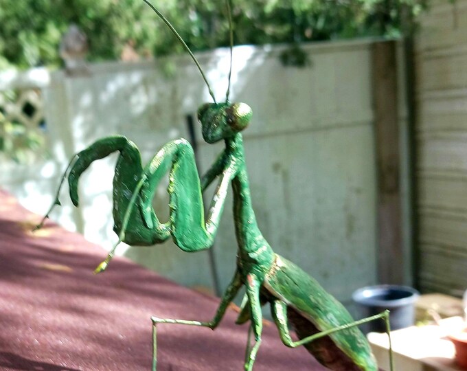 Realistic Lifelike Handcrafted Clay & Wire Praying Mantis Sculpture - Etsy