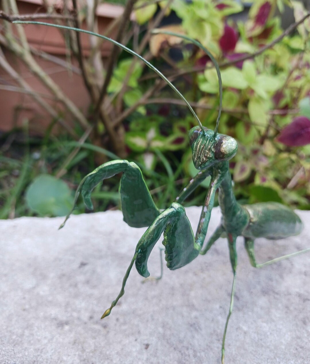 Realistic Lifelike Handcrafted Clay & Wire Praying Mantis Sculpture - Etsy