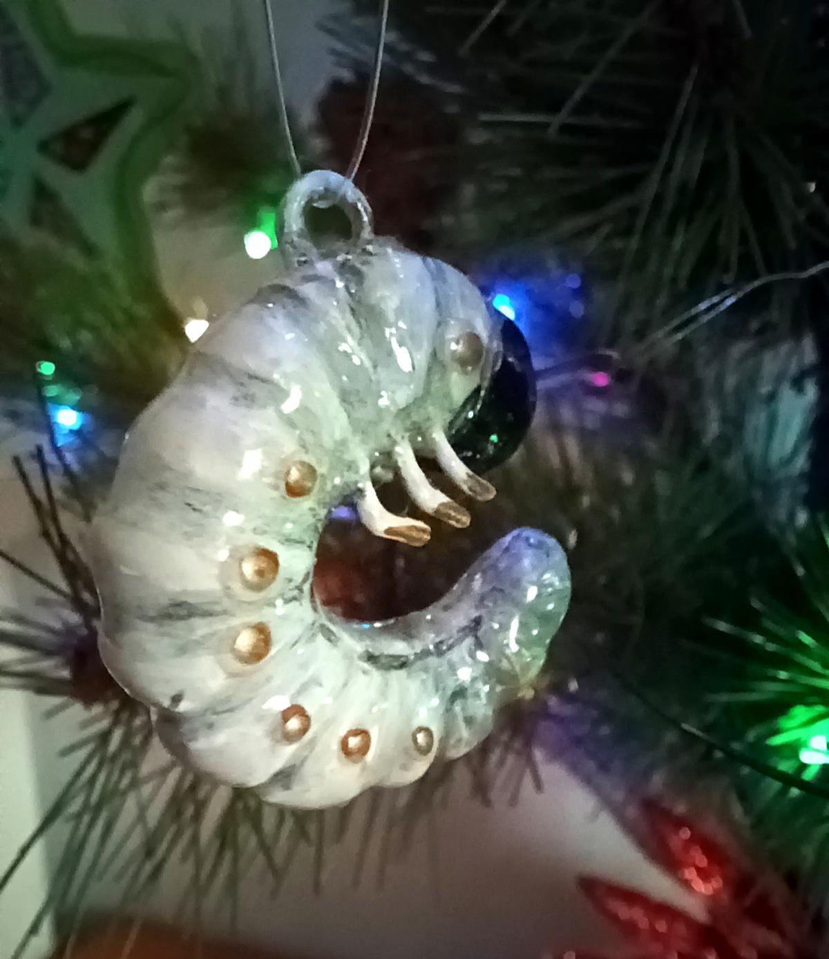 Handcrafted Realistic House Fly, Grub, or Chrysalis Hanging Ornaments ...