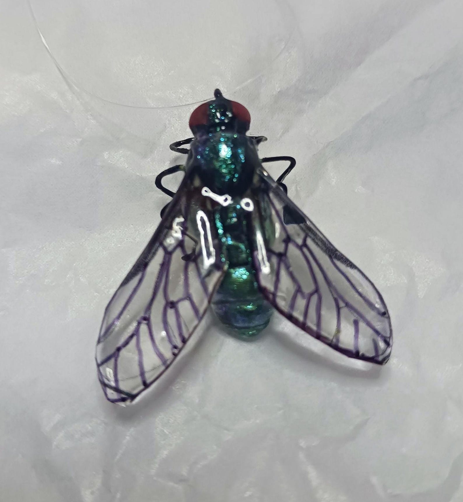 Handcrafted Realistic House Fly, Grub, or Chrysalis Hanging Ornaments ...