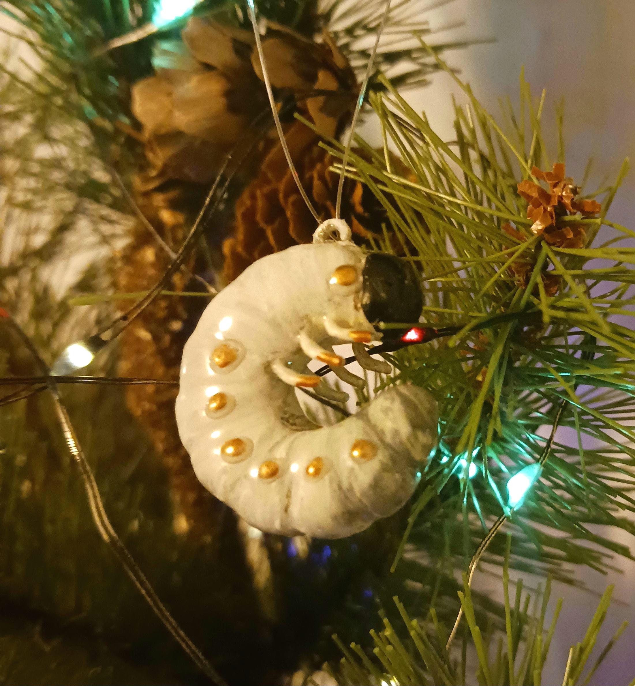Handcrafted Realistic House Fly, Grub, or Chrysalis Hanging Ornaments ...