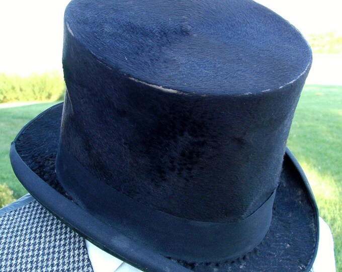 Vintage Beaver Top Hat Made in Paris Has Seen Better Days.... - Etsy