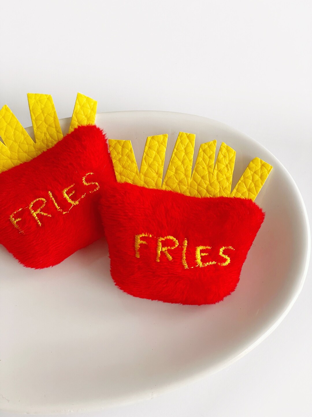 Plushy Fries Hair Clip Set: Novelty Food Hair Bows - Etsy